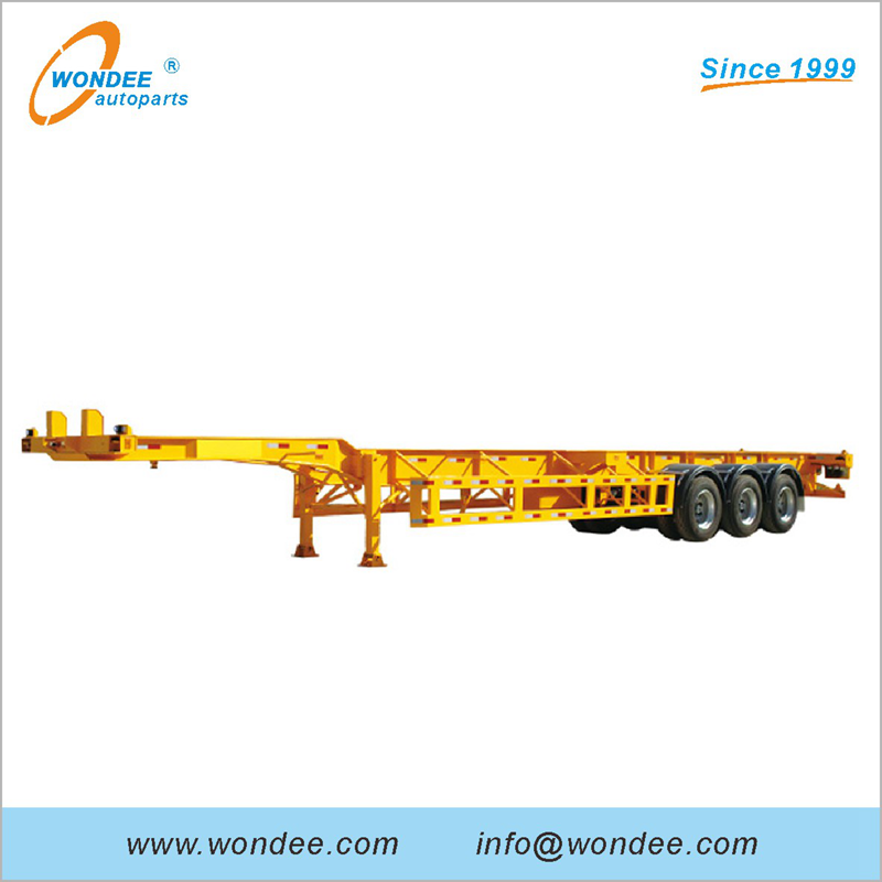 Chasis semirremolque de 2 ejes de 2 ejes de 20/40/45 pies para transporte de contenedores ...